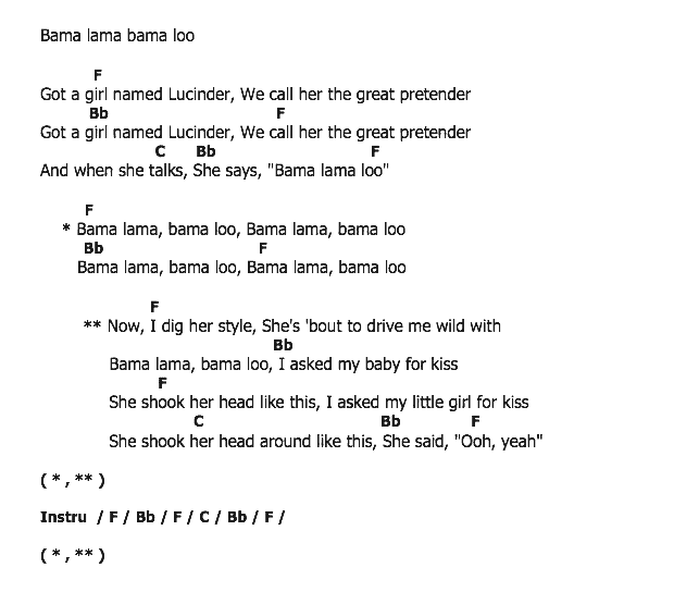 Bama Lama Bama Loo คอร์ด : Johnny Mathis | ChordsMelody