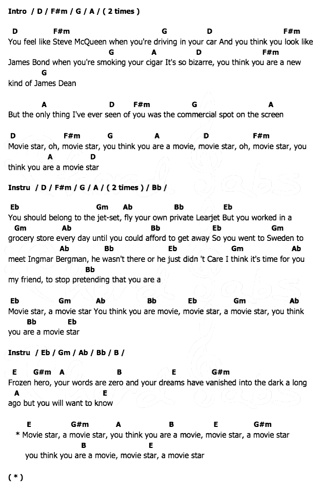 Movie Star คอร์ด : Harpo | ChordsMelody